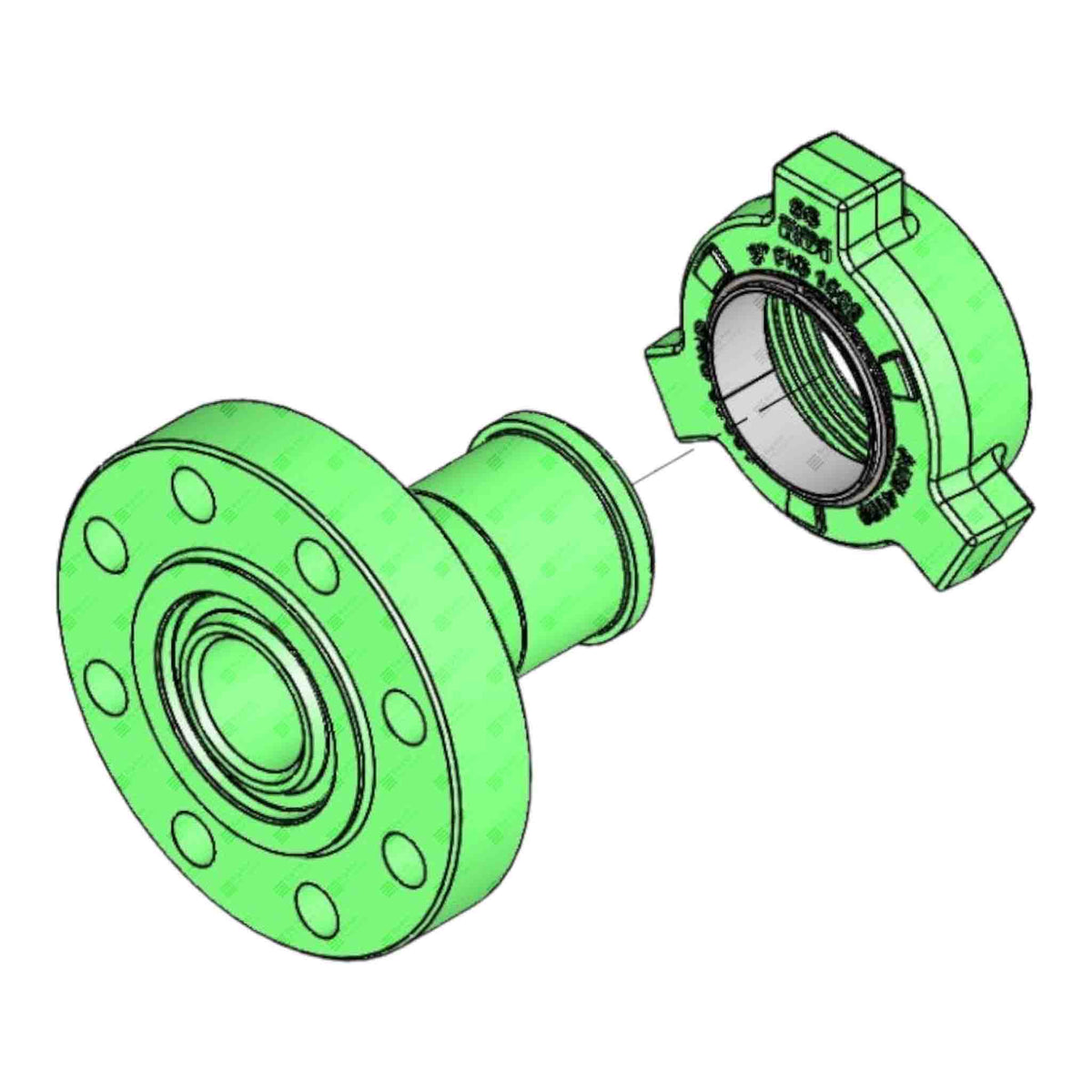 Flange Adapter, 3-1/16” 10M x 3” 1502 M, 10000 psi, Sour Service – Big ...