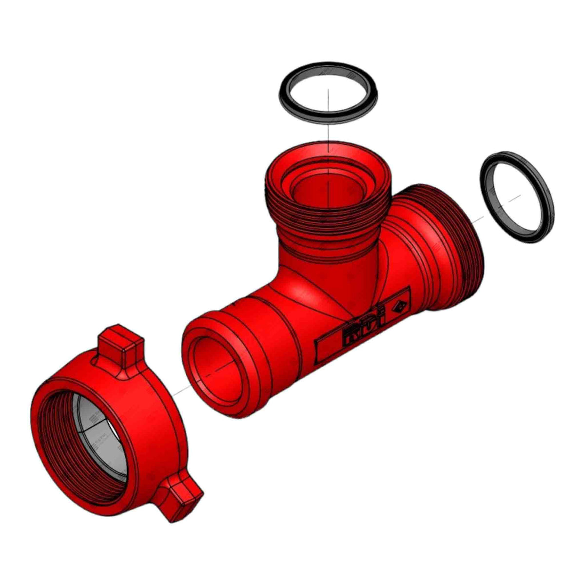 Tee, 4" 1502 MxFxF, 15000 psi, STD Service – Big Iron Flow Control